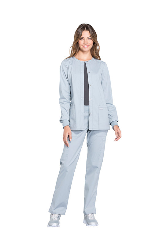 Cherokee Workwear Professionals Snap Front Warm-Up Jacket – Avida ...